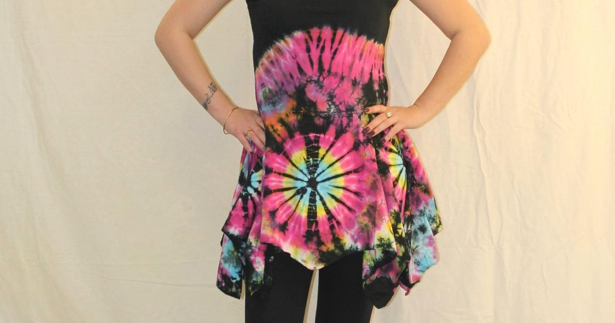 Tunique noire tie-dye - Tunique ethnique - Femme - La Bohémia